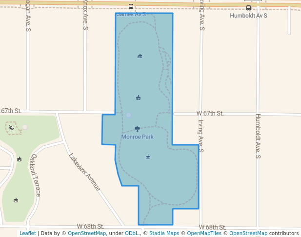 Monroe Park in Minneapolis | Map and Routes