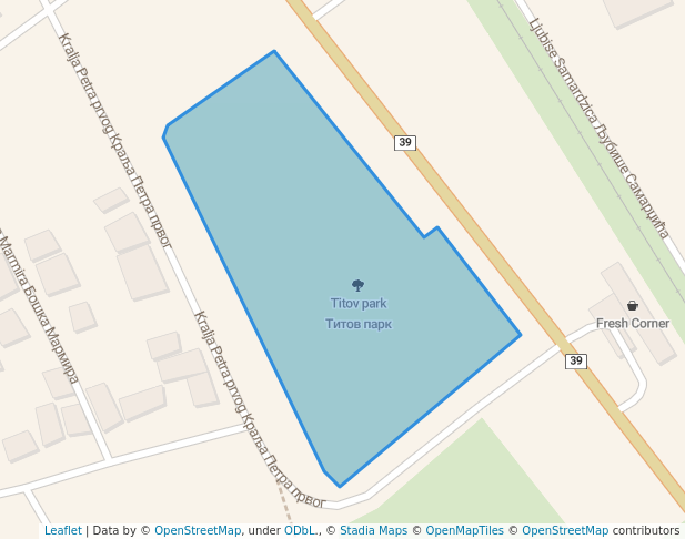 Титов парк in Leskovac | Map and Routes