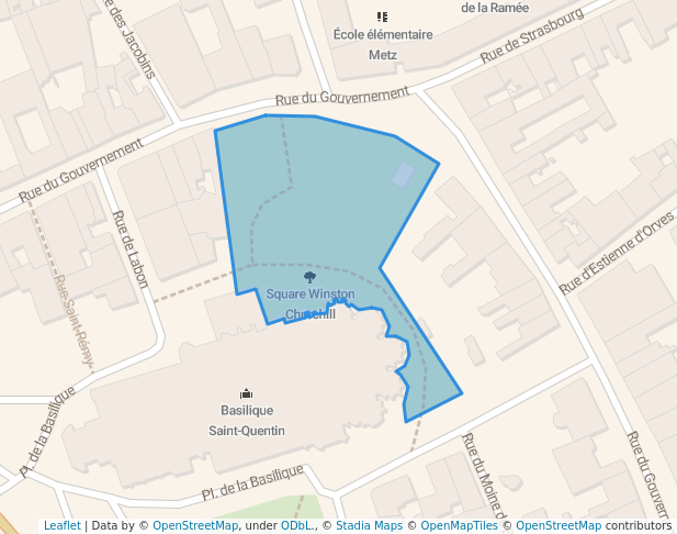 Square Winston Churchill in Saint-Quentin | Map and Routes