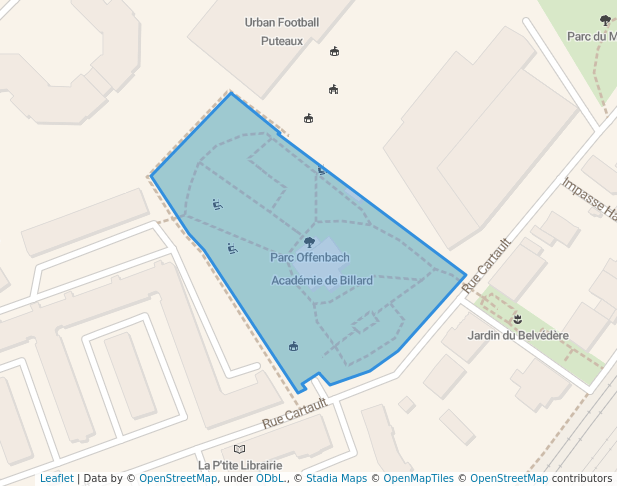 Parc Offenbach in Puteaux | Map and Routes