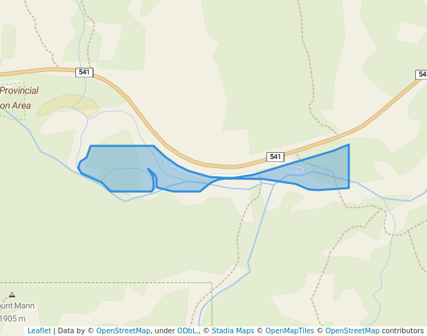 Sentinel Provincial Recreation Area in Longview | Map and Routes