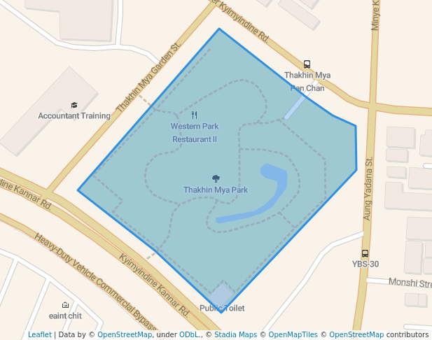 Thakhin Mya Park in Yangon | Map and Routes