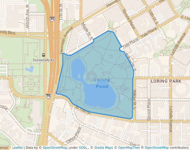 Loring Park in Minneapolis | Map and Routes