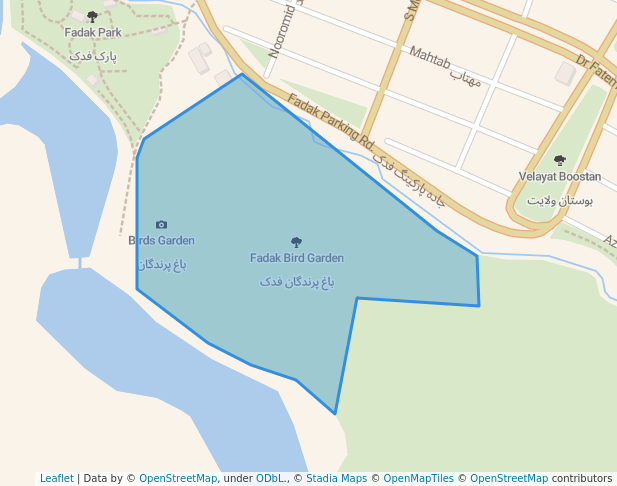 Fadak Bird Garden in Borujerd | Map and Routes