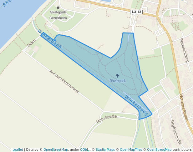 Rheinpark in Gernsheim | Map and Routes