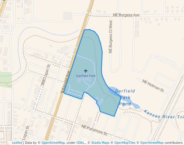 Garfield Park in Topeka | Map and Routes