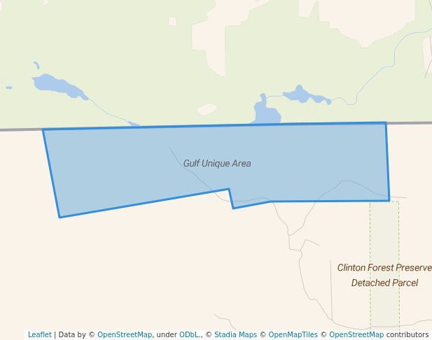 Gulf Unique Area in Ellenburg Depot | Map and Routes