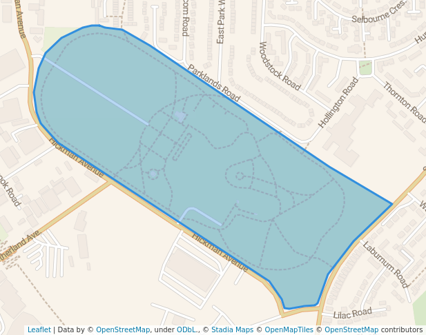East Park in Wolverhampton | Map and Routes