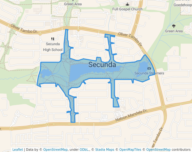 Eendedam Park in Secunda | Map and Routes