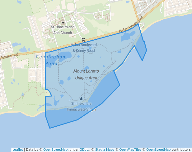 Mount Loretto Unique Area in New York | Map and Routes