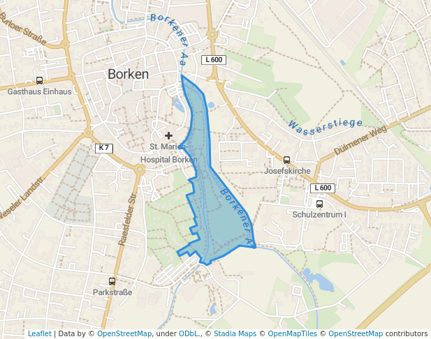 Stadtpark in Borken | Map and Routes