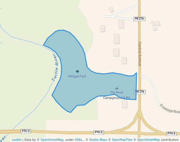 Molgat Park in Sainte Rose du Lac | Map and Routes