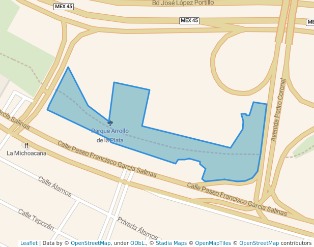 Parque Arrollo de la Plata in Guadalupe | Map and Routes