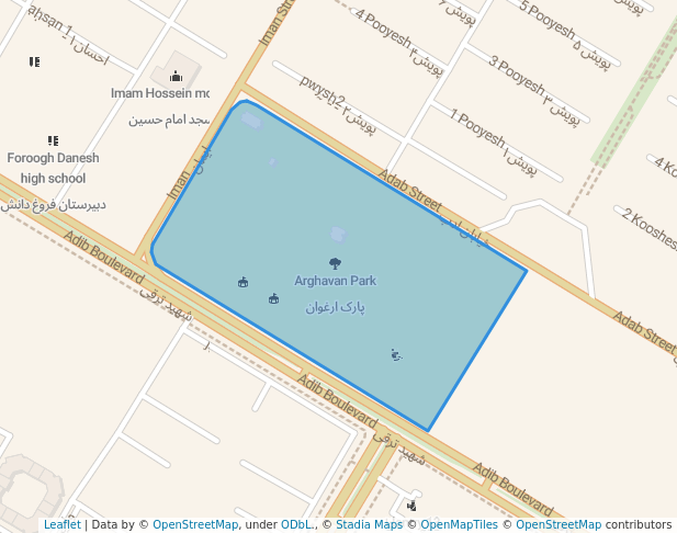 Arghavan Park in Neyshabur | Map and Routes