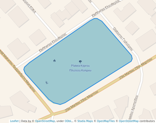 Πλατεία Κύπρου in Nea Penteli | Map and Routes