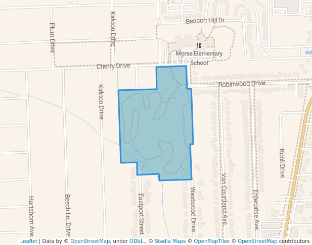 Robinwood Park in Troy | Map and Routes