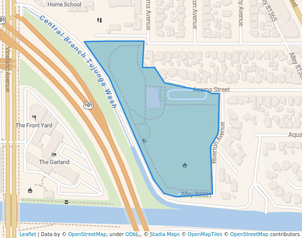 North Weddington Park in Los Angeles | Map and Routes