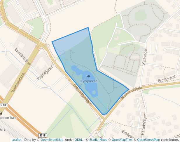 Kyrkparken in Jakobsberg | Map and Routes