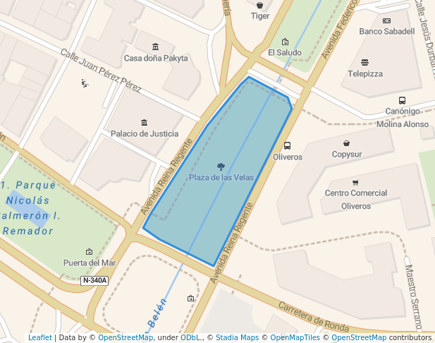 Plaza de las Velas in Almería | Map and Routes