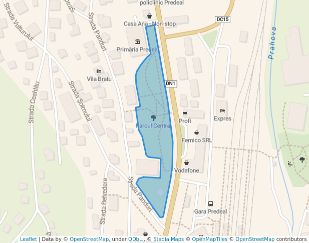 Parcul Central in Predeal | Map and Routes