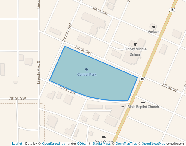 Central Park in Sidney | Map and Routes