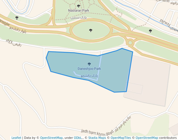 Daneshjoo Park in Khorramabad | Map and Routes