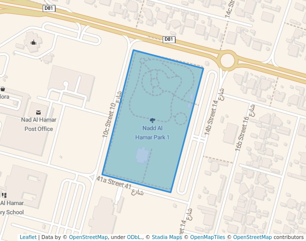 Nadd Al Hamar Park 1 in Dubai | Map and Routes