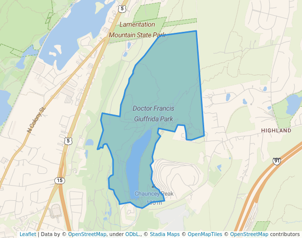 Doctor Francis Giuffrida Park in Middletown | Map and Routes