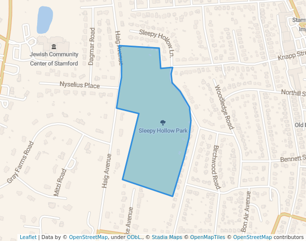Sleepy Hollow Park in Stamford | Map and Routes