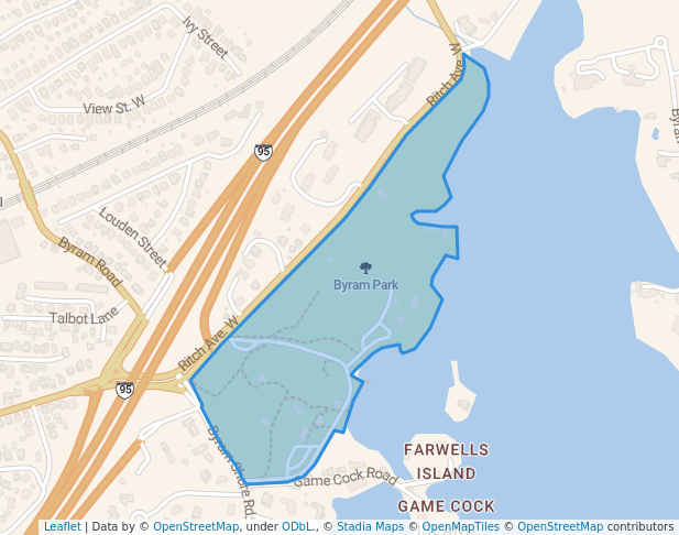 Byram Park in Greenwich | Map and Routes