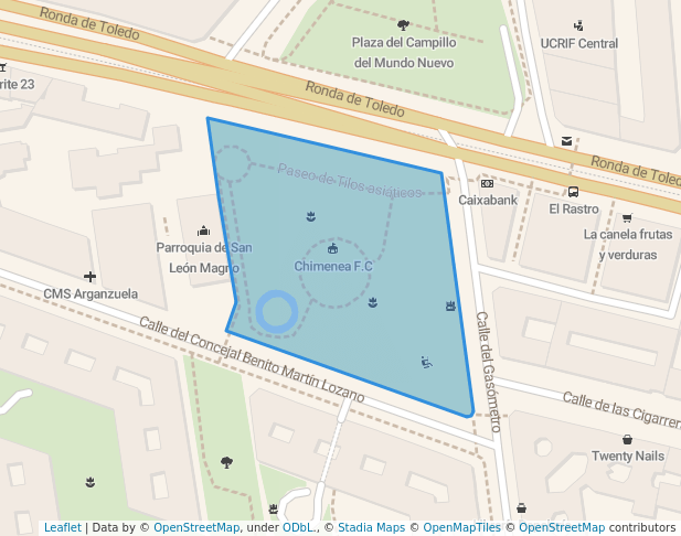 Jardín del Rastro in Madrid | Map and Routes