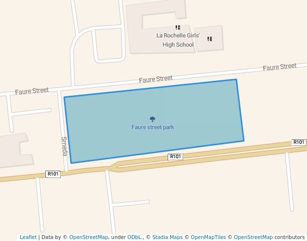 Faure street park in Paarl | Map and Routes