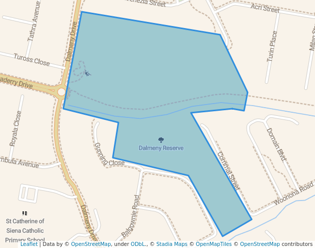 Dalmeny Reserve in Prestons | Map and Routes