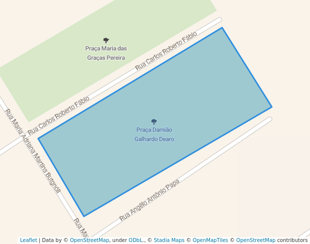 Praça Damião Galhardo Dearo in Botucatu | Map and Routes