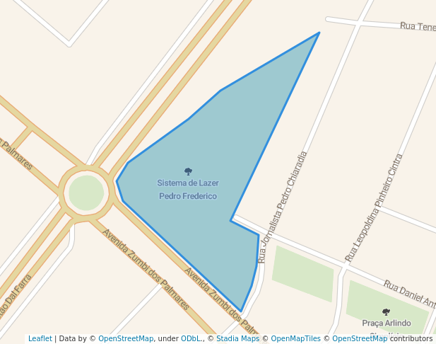 Sistema de Lazer Pedro Frederico in Botucatu | Map and Routes