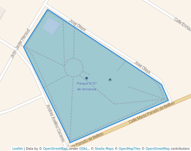 Parque N°07 de Universal in Santa Anita | Map and Routes