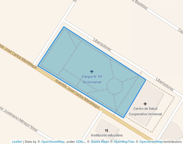 Parque N° 09 de Universal in Santa Anita | Map and Routes