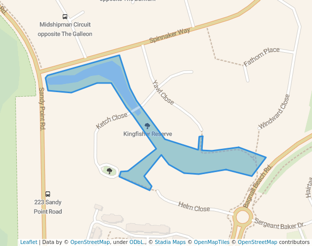 Kingfisher Reserve in Corlette | Map and Routes