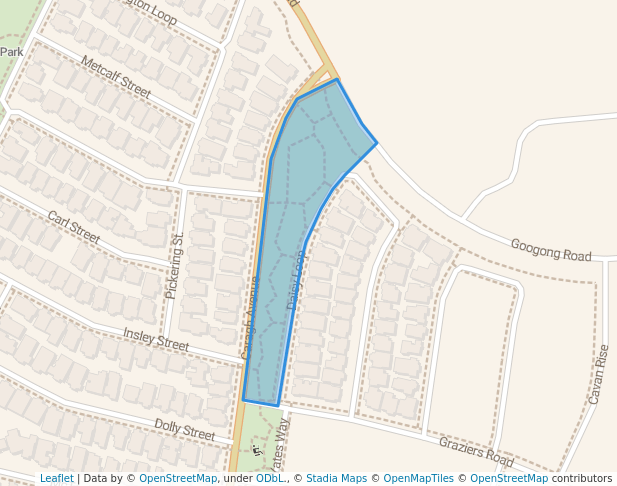 John Caragh Park in Googong | Map and Routes