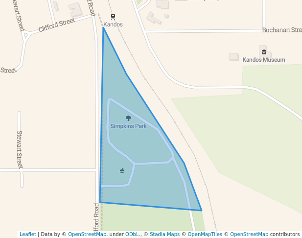 Simpkins Park in Kandos | Map and Routes