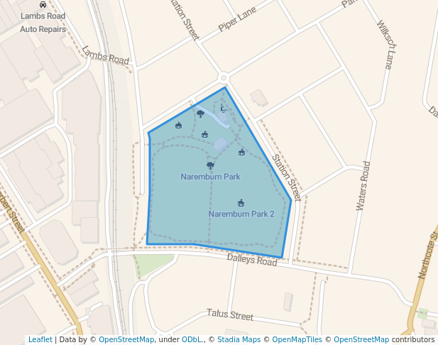 Naremburn Park in Naremburn | Map and Routes