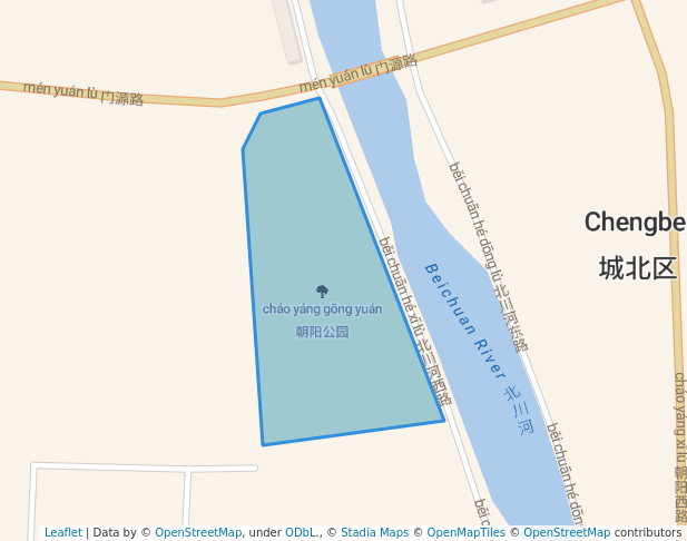 朝阳公园 in Xi Ning Shi | Map and Routes