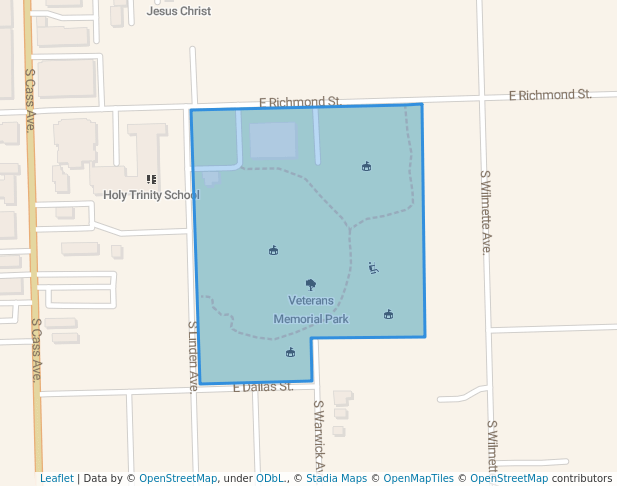 Veterans Memorial Park in Westmont | Map and Routes