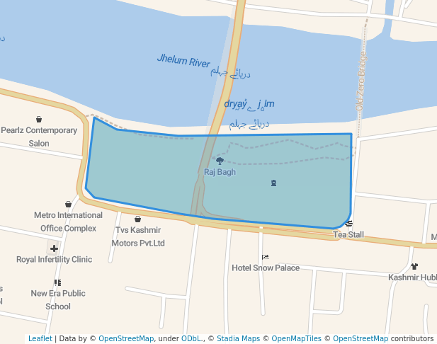 Raj Bagh in Srinagar | Map and Routes