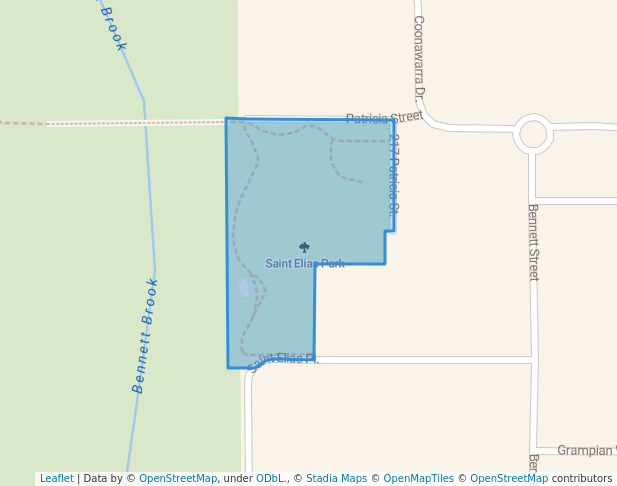 Saint Elias Park in Caversham | Map and Routes