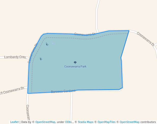 Coonawarra Park in Caversham | Map and Routes