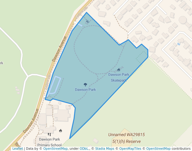 Dawson Park in Forrestfield | Map and Routes