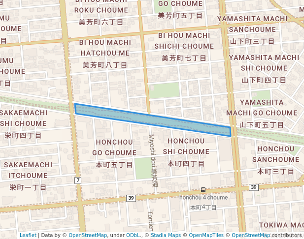 石北大通 in Kitami | Map and Routes
