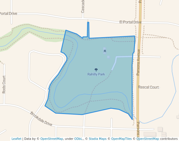Rahilly Park in Merced | Map and Routes