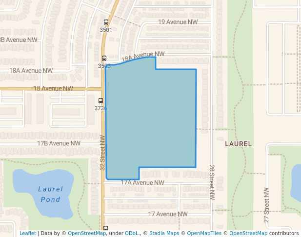 Laurel Park in Edmonton | Map and Routes
